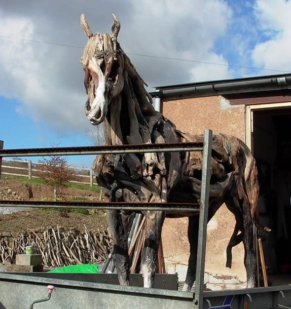 Incredible Tree Branch Horse Sculptures | Amusing Planet